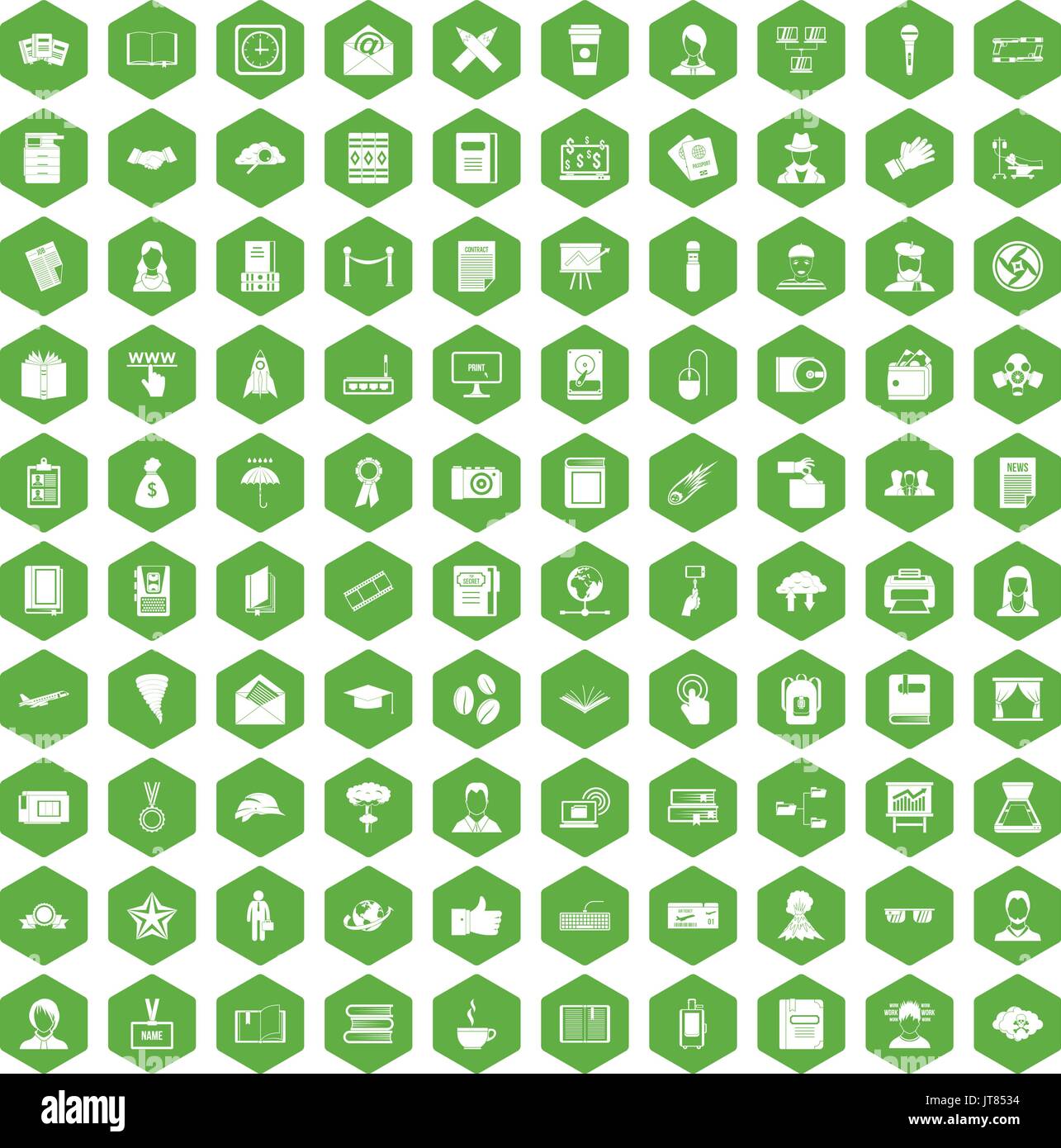 100 writer icons hexagon green Stock Vector Image & Art - Alamy