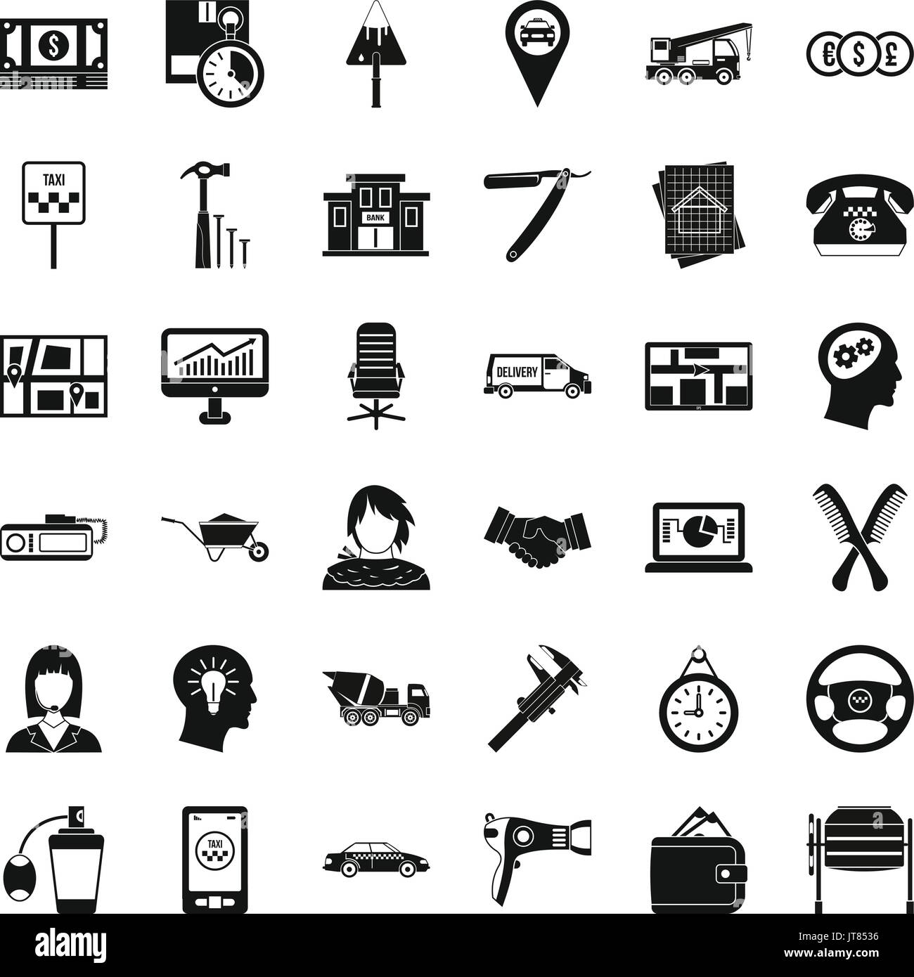 Work icons set, simple style Stock Vector Image & Art - Alamy