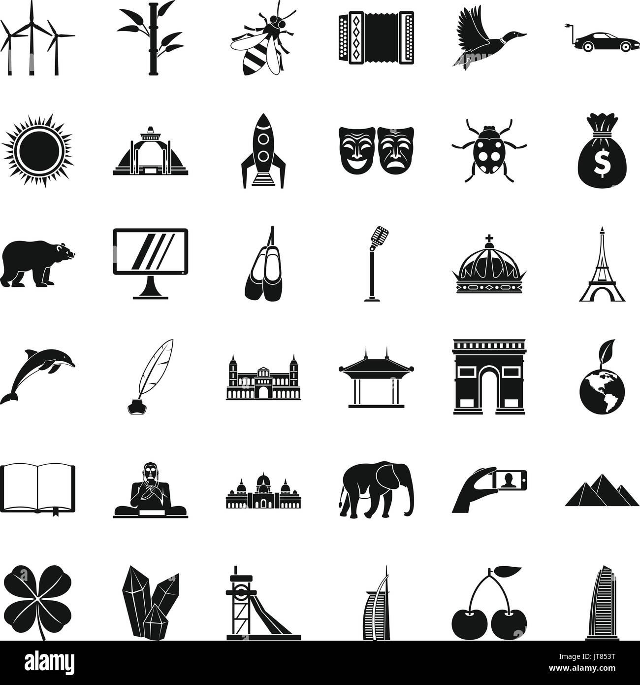 World icons set, simple style Stock Vector Image & Art - Alamy