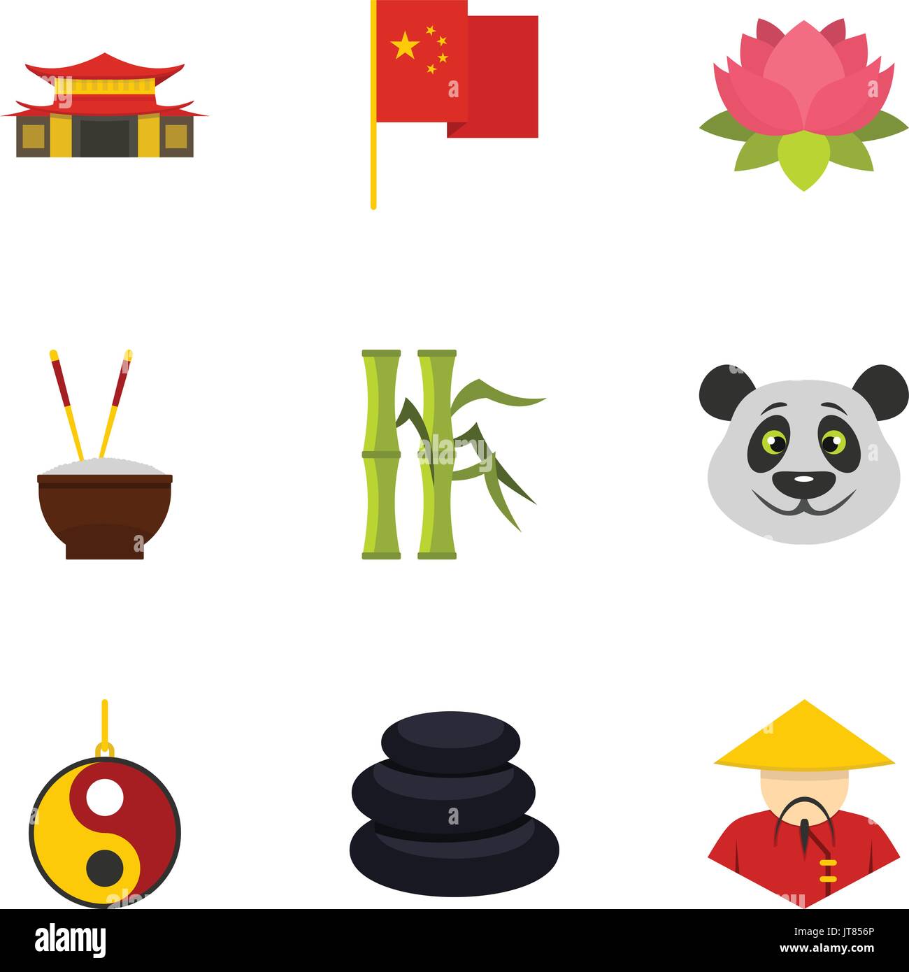 China republic icon set, flat style Stock Vector Image & Art - Alamy