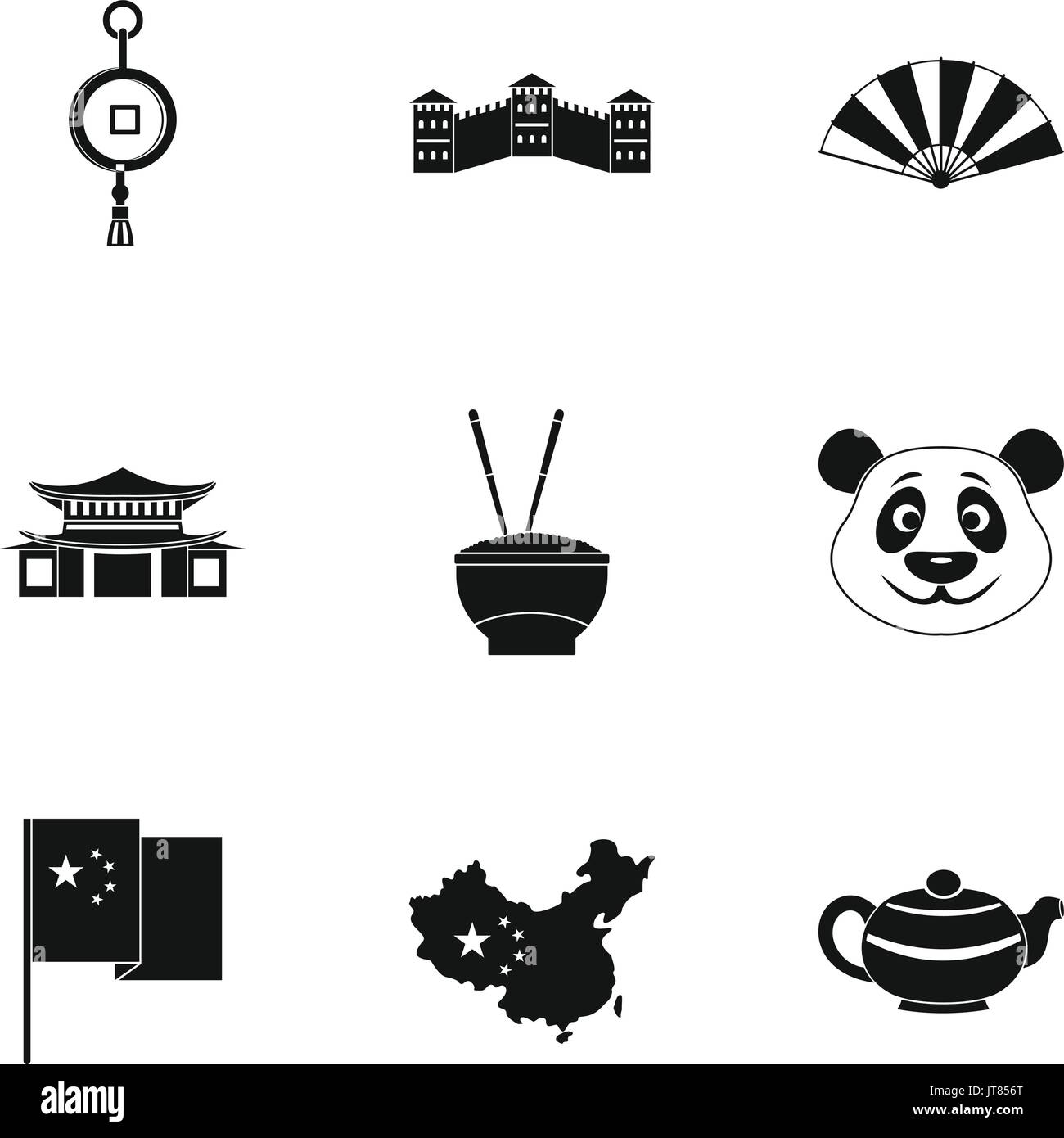 Great wall of china map Stock Vector Images - Alamy