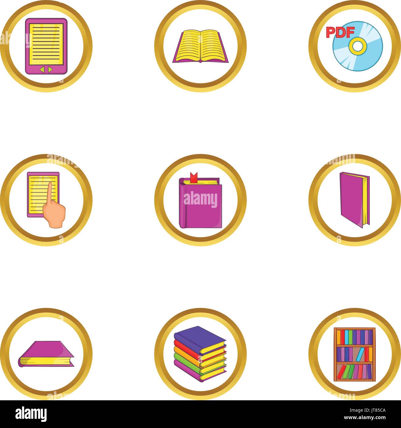 Books icons set, cartoon style Stock Vector Image & Art - Alamy