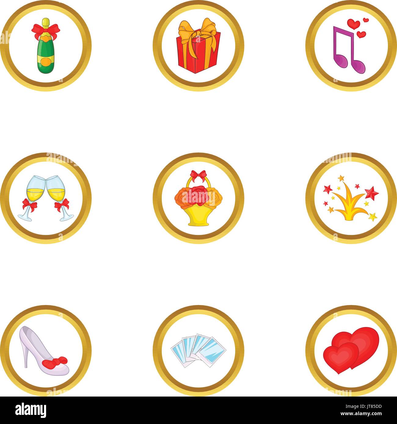 Wedding icons set, cartoon style Stock Vector Image & Art - Alamy