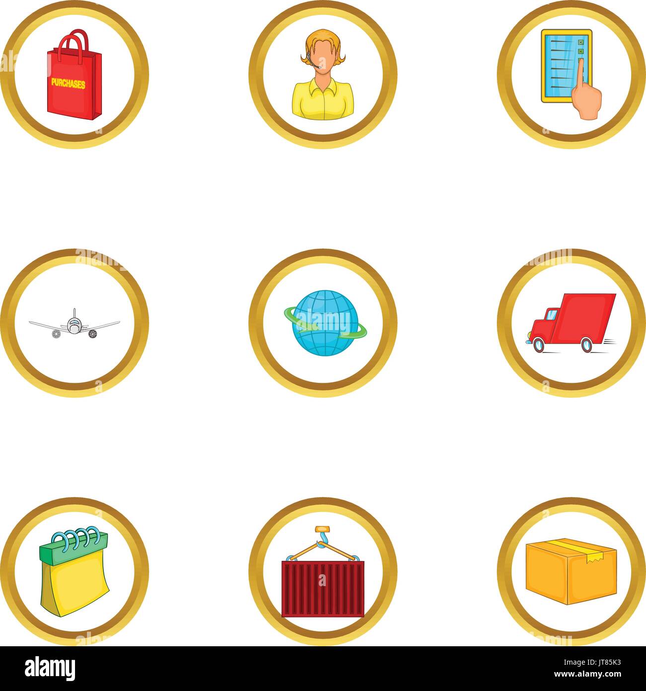 Post service icons set, cartoon style Stock Vector Image & Art - Alamy