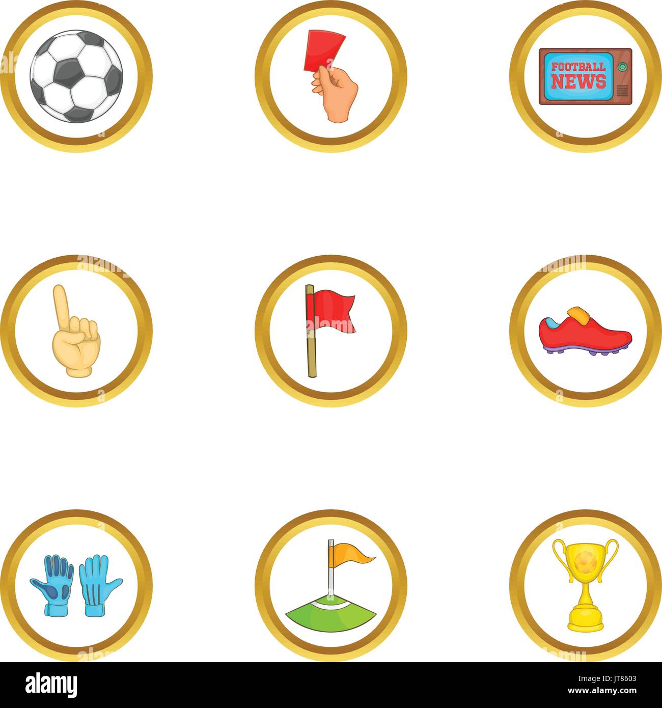 Football news icons set, cartoon style Stock Vector Image & Art - Alamy