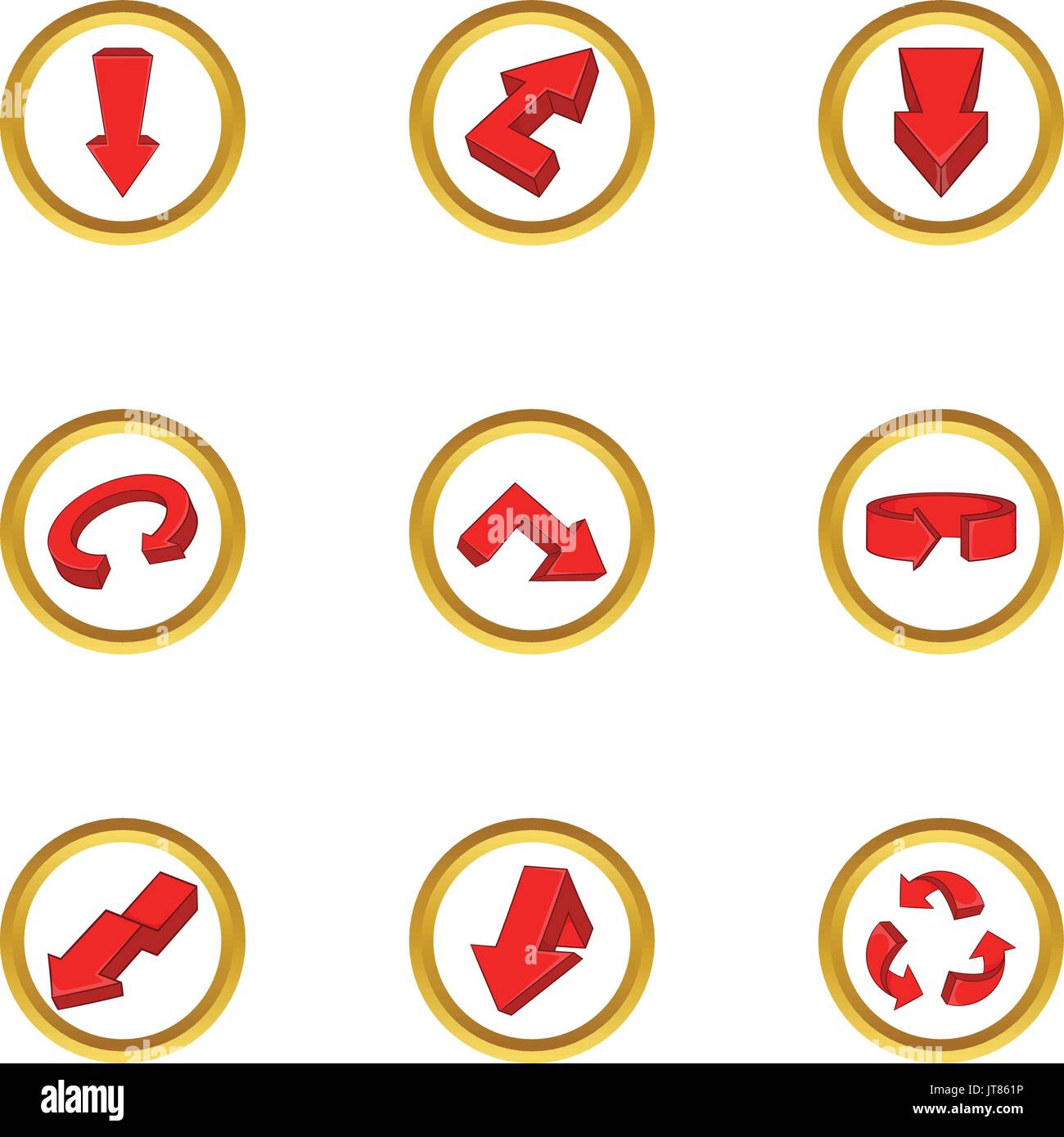 Arrow icons set, cartoon style Stock Vector Image & Art - Alamy