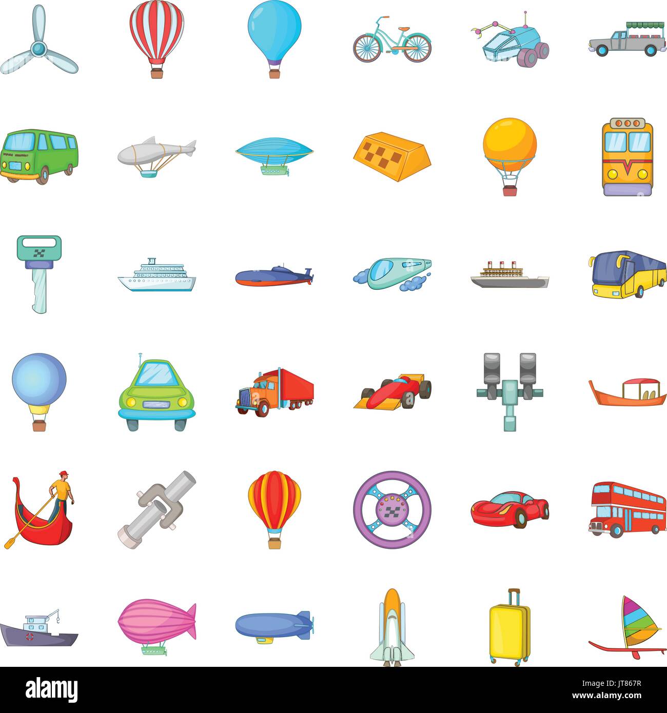 Driving icons set, cartoon style Stock Vector Image & Art - Alamy