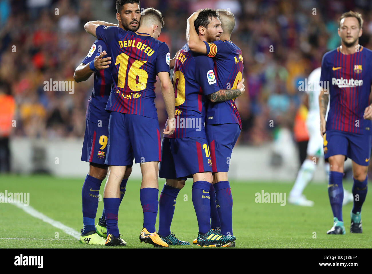 Barcelona, Spain. 7th Aug, 2017. Lionel Messi of FC Barcelona ...