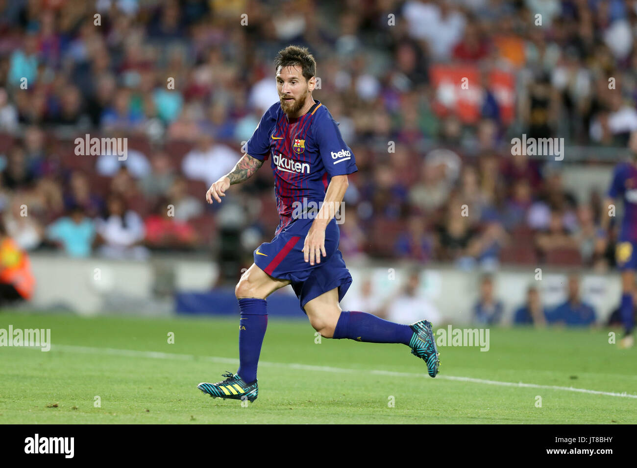 Barcelona, Spain. 7th Aug, 2017. Lionel Messi of FC Barcelona during ...