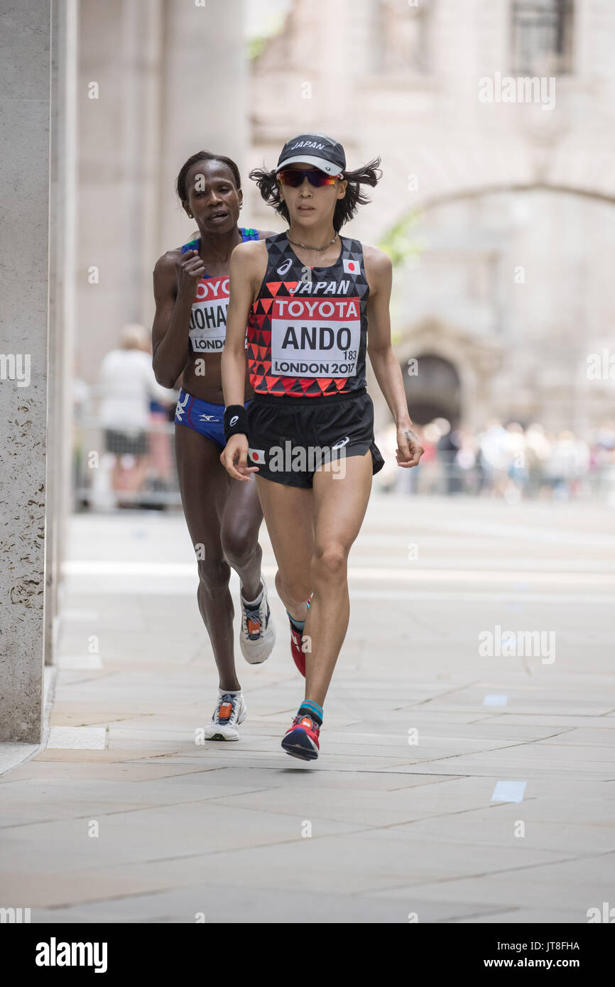 London, UK. 6th Aug, 2017. Helalia Johannes (NAM), Yuka Ando (JPN), AUGUST 6, 2017 - Athletics ...