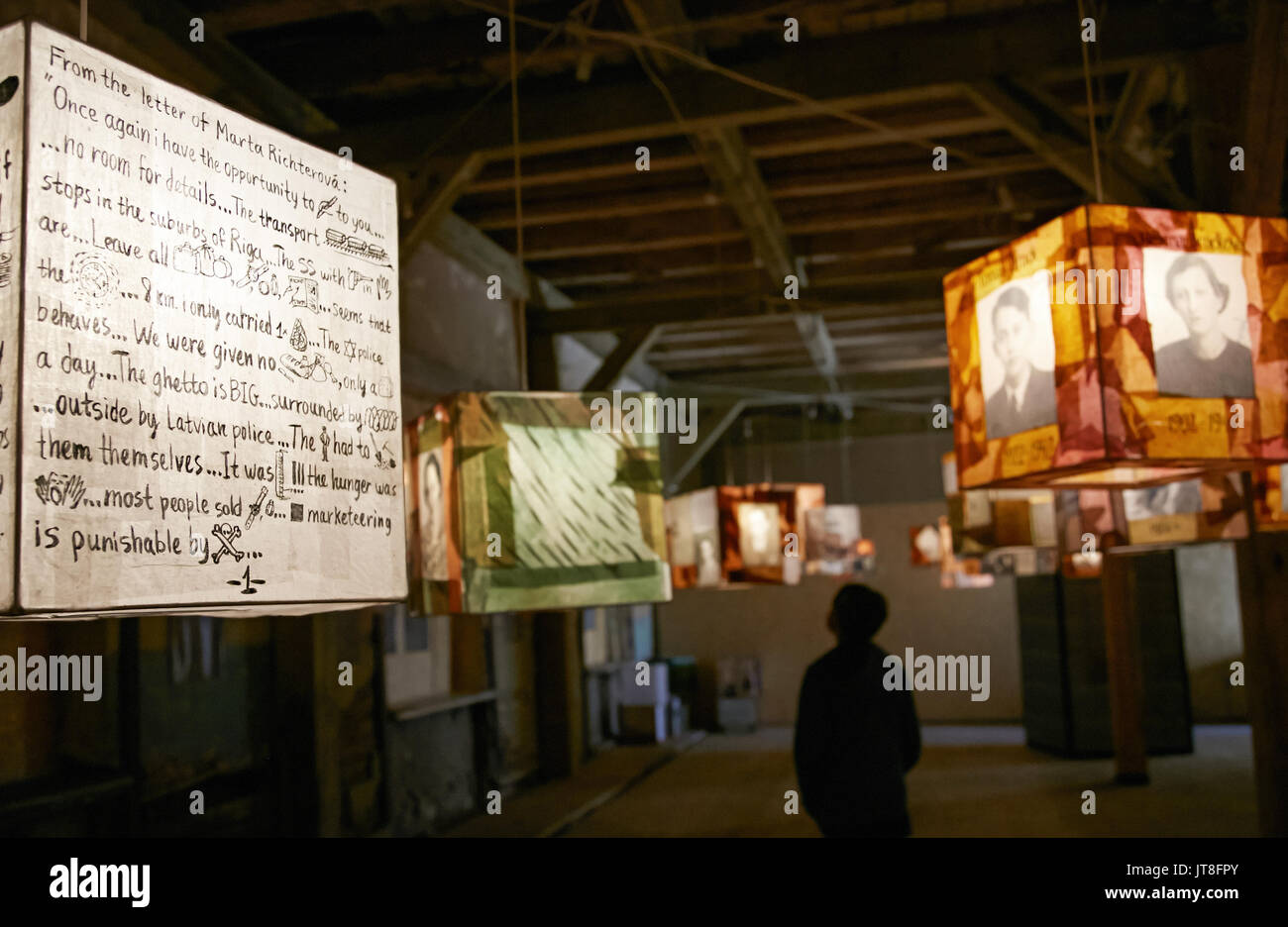 Riga, Latvia. 21st July, 2017. Maria Makarova's light installation in ...