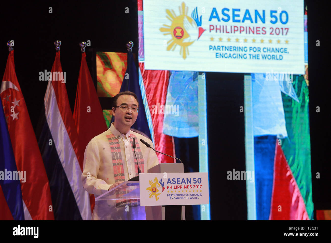 Manila, Philippines. 8th Aug, 2017. Philippine Foreign Secretary Alan ...