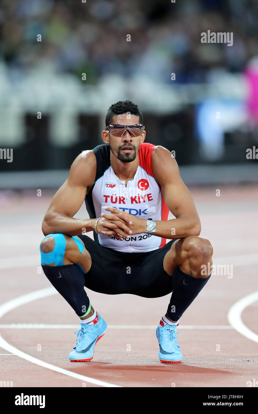 London, UK. 07-Aug-17. Yasmani COPELLO representing Turkey competing in ...