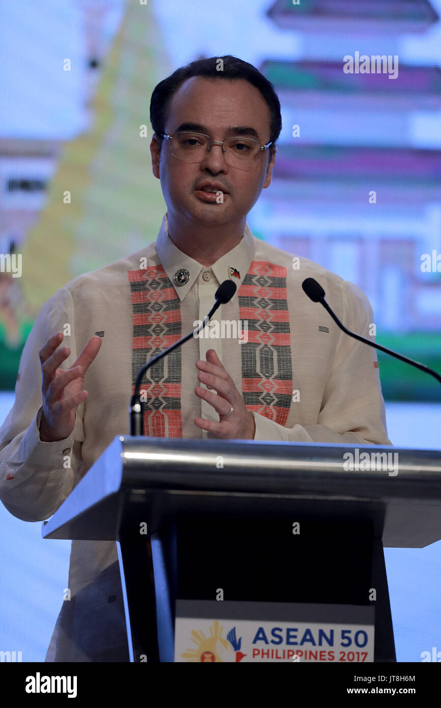 Manila, Philippines. 8th Aug, 2017. Philippine Foreign Secretary Alan ...
