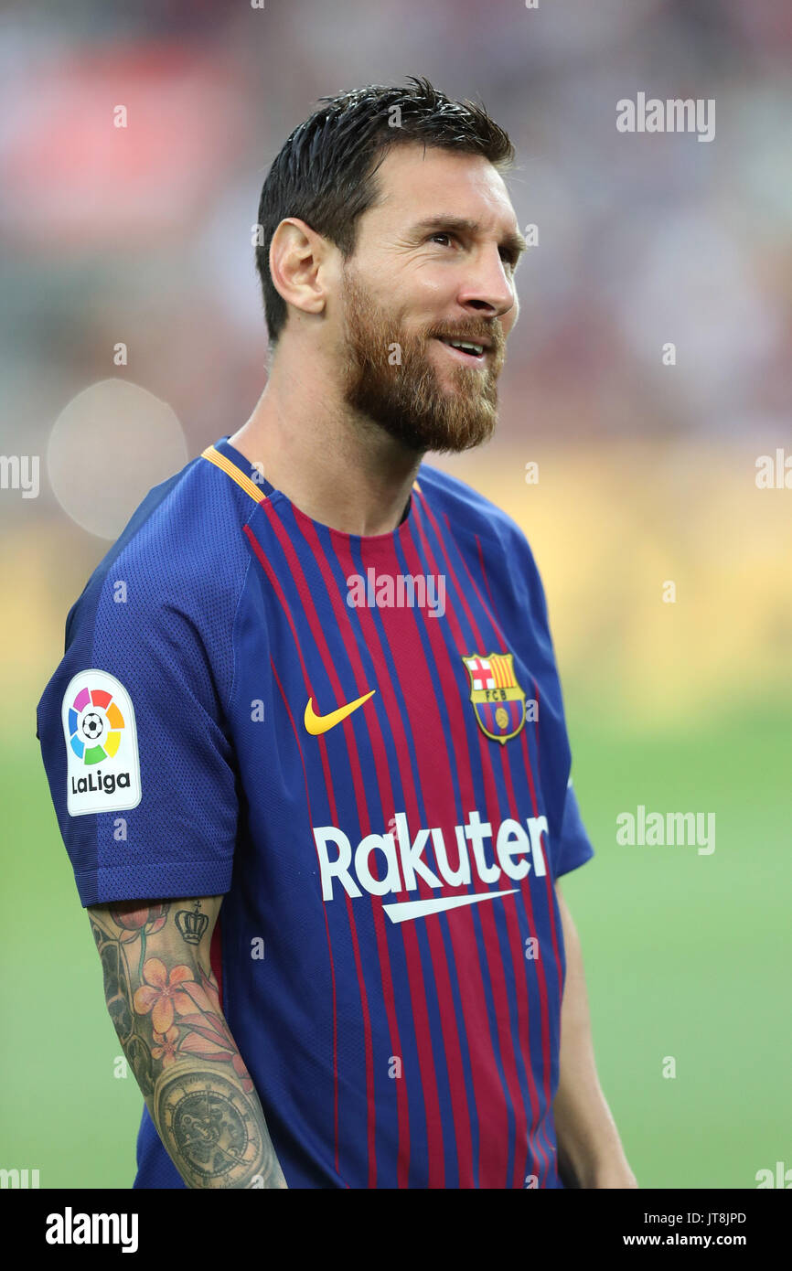 Barcelona, Spain. 7th Aug, 2017. Lionel Messi of FC Barcelona during ...