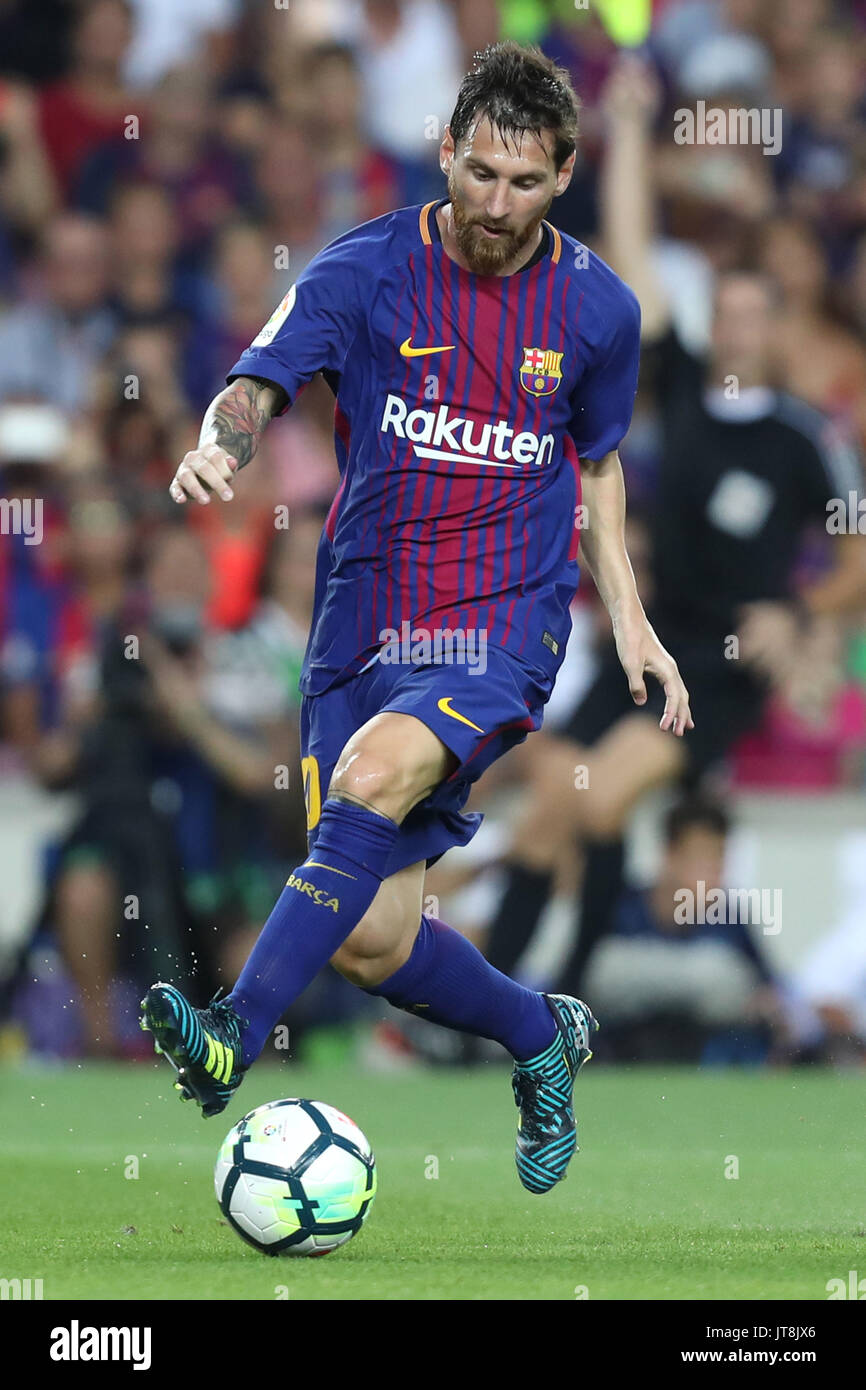 Barcelona, Spain. 7th Aug, 2017. Lionel Messi of FC Barcelona during ...