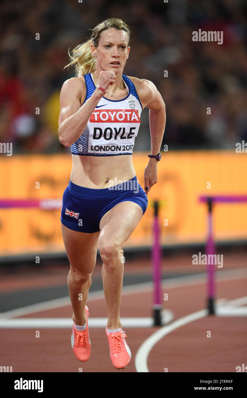 London, UK. 8 August 2017. Eilidh Doyle (GB) in the women's 400m semi ...