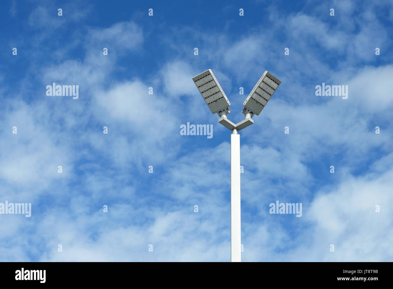 LED light post with beautiful sky background Stock Photo - Alamy