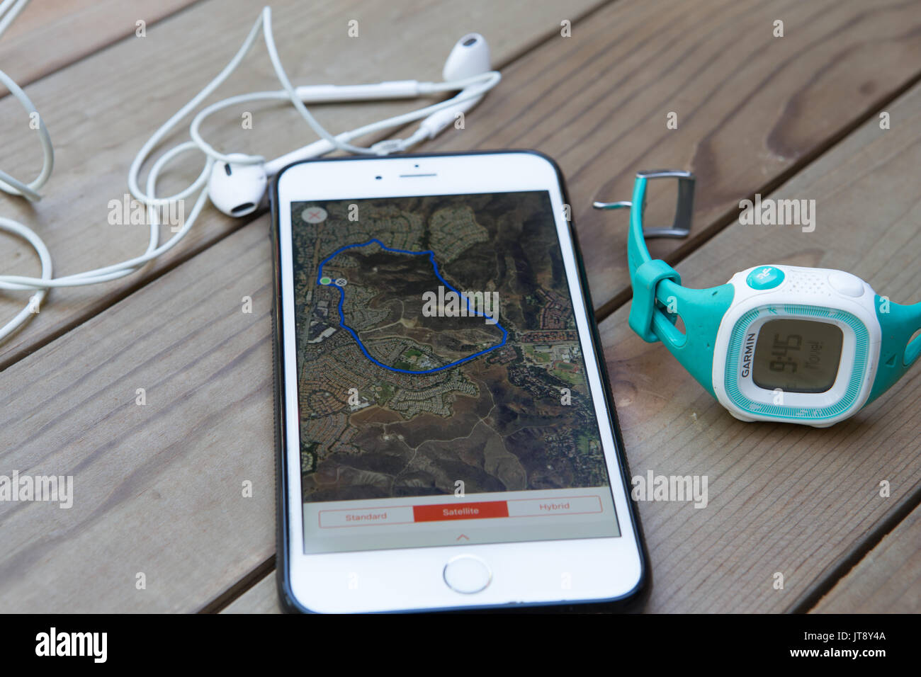 Map showing fitness route hi-res stock photography and images - Alamy