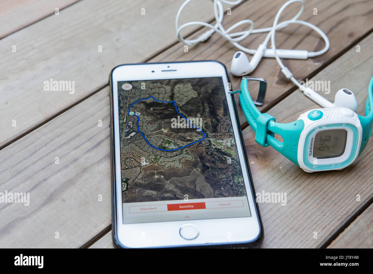 Running route map hi-res stock photography and images - Alamy