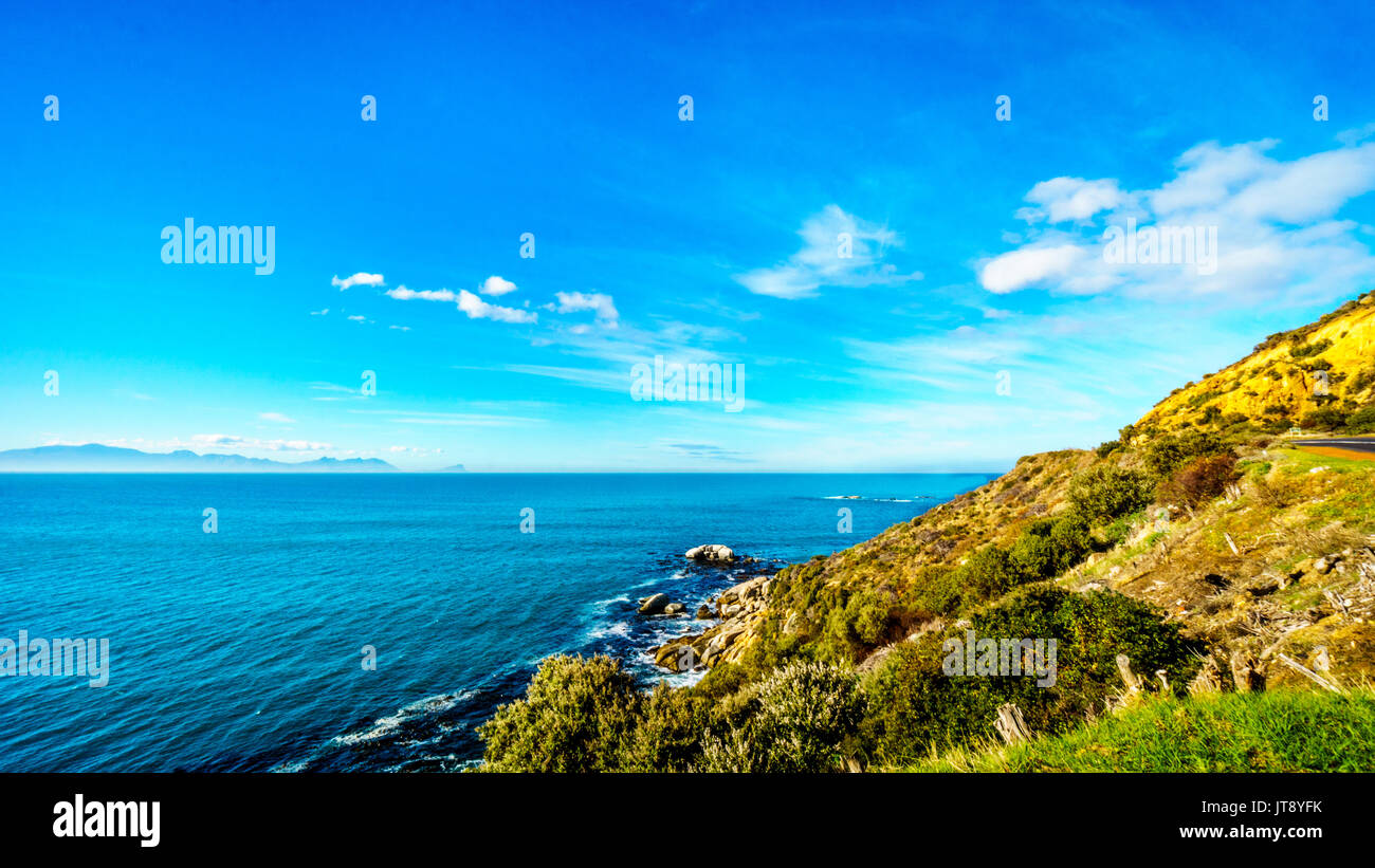 The rugged coast of the Atlantic Ocean on the Cape Peninsula with Cape ...