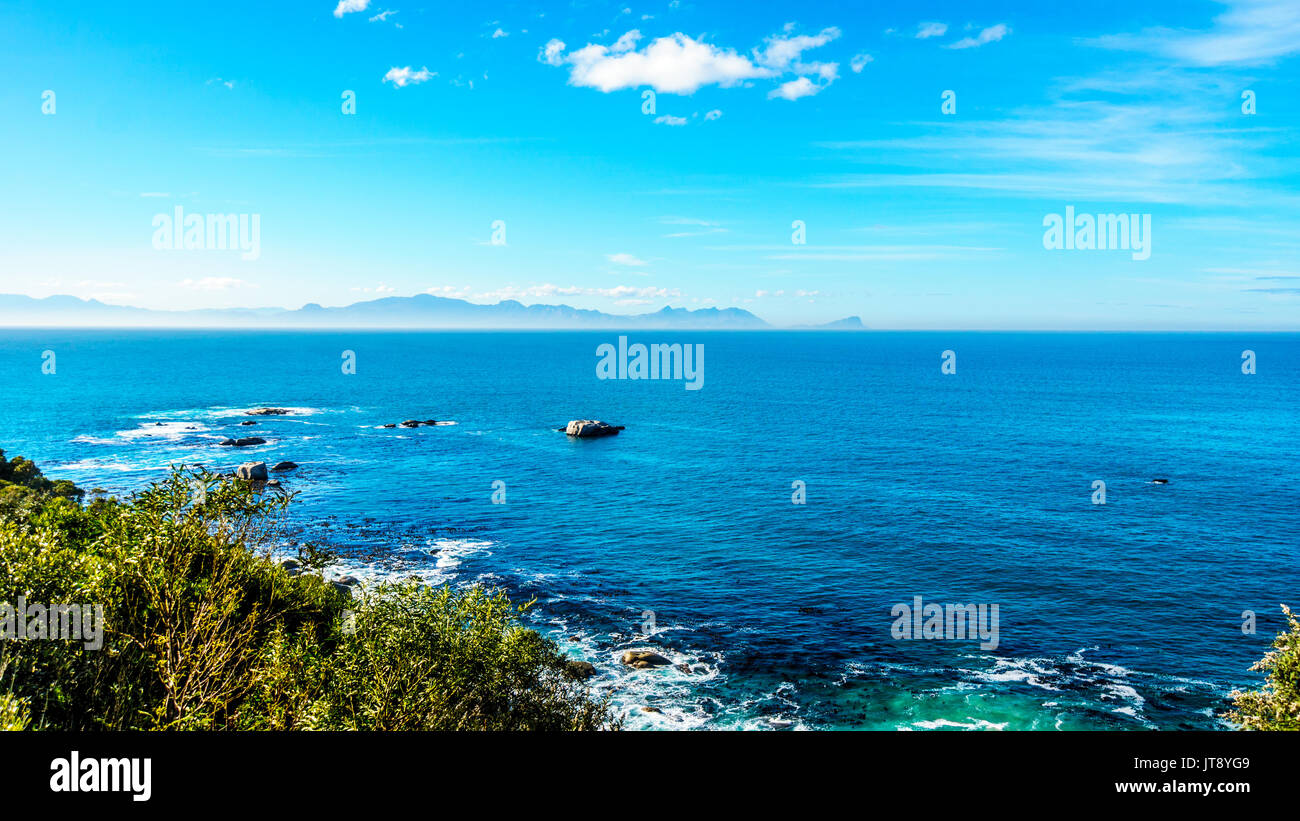 The rugged coast of the Atlantic Ocean on the Cape Peninsula with Cape ...
