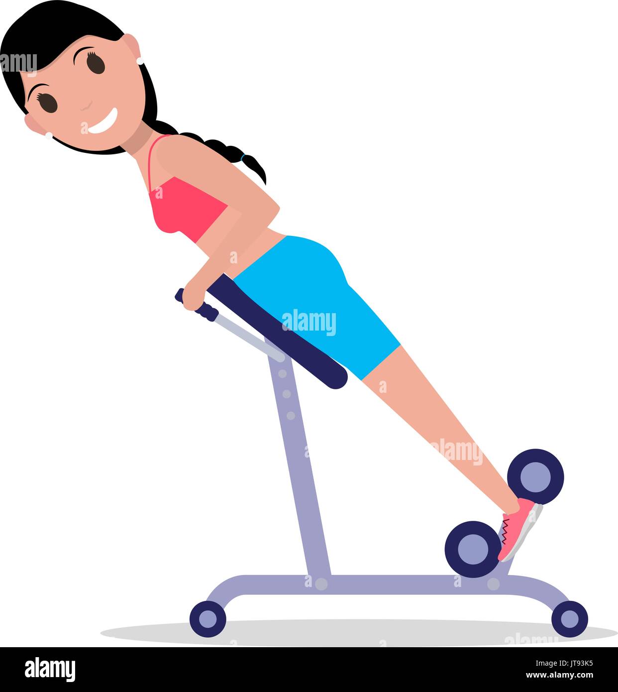 Vector girl swinging back training apparatus Stock Vector Image & Art ...