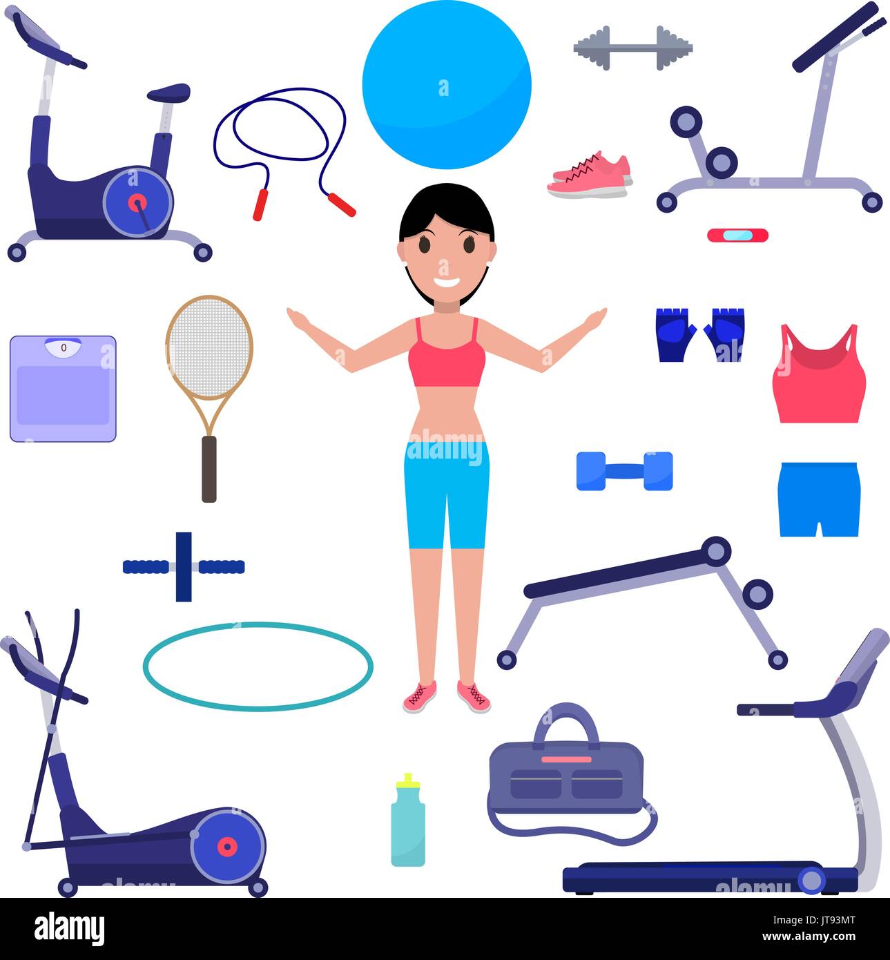 Cartoon dumbbell weight gym equipment hi-res stock photography and ...