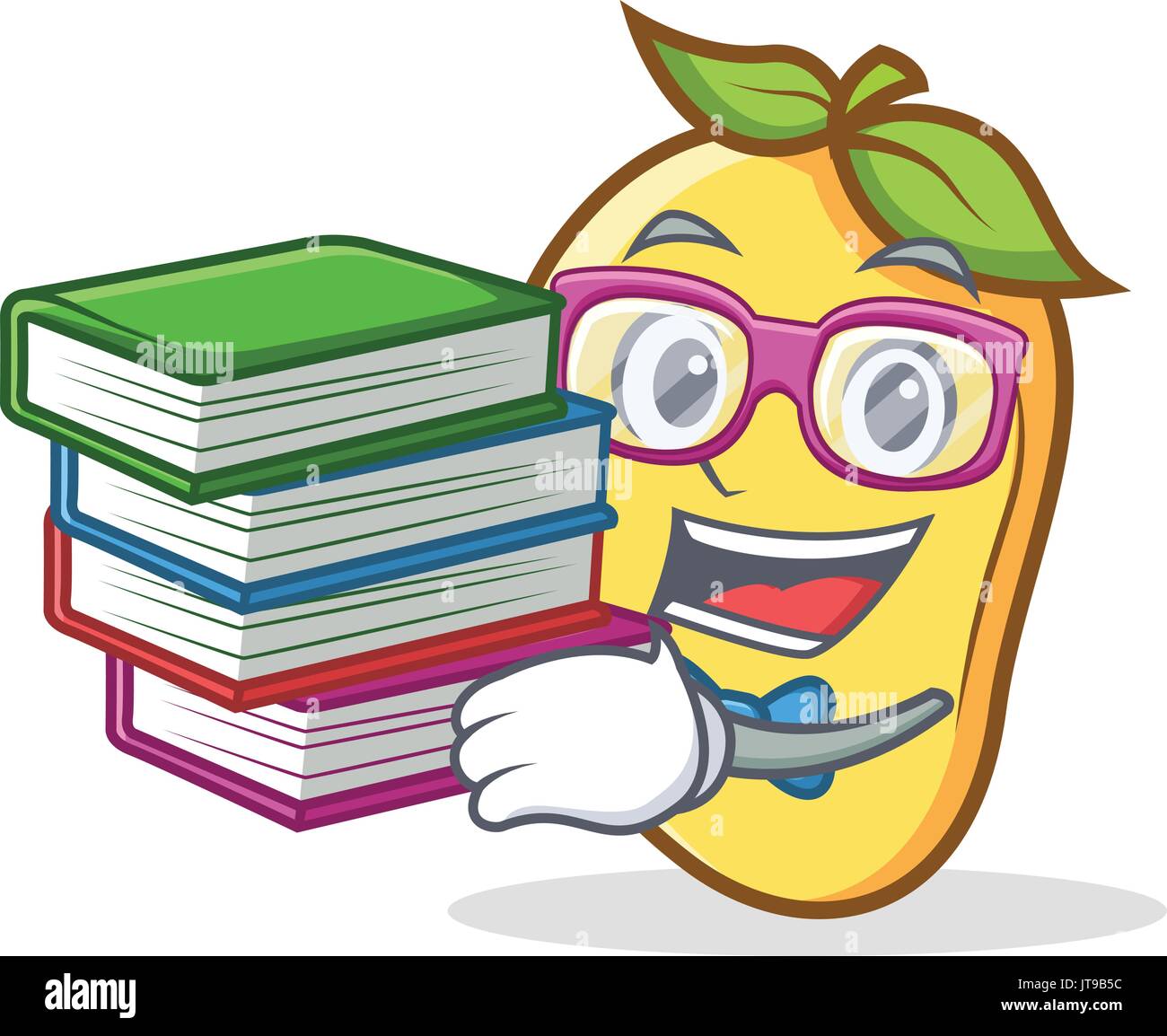 Student with book mango character cartoon mascot Stock Vector Image ...