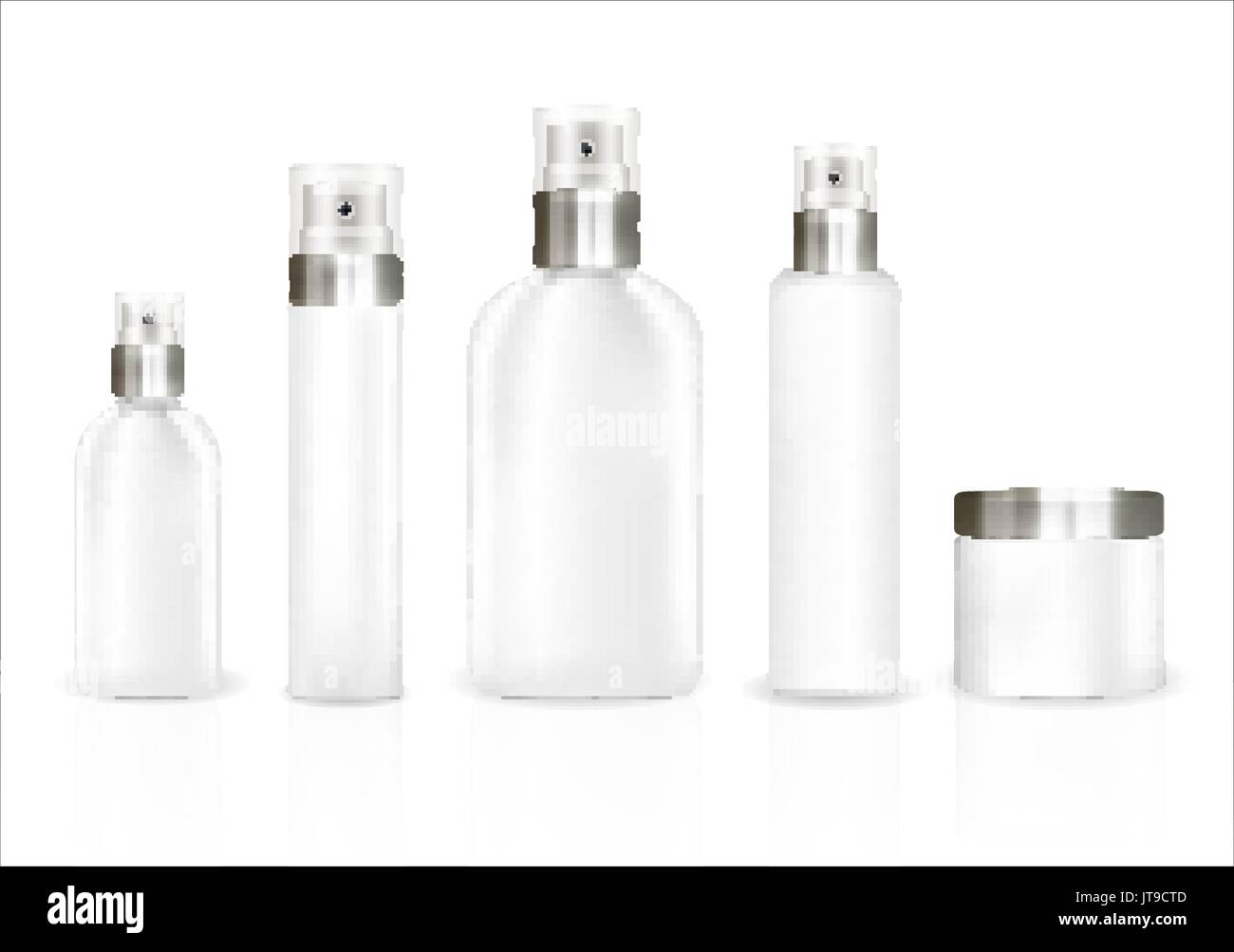 Beauty products on white Stock Vector Images - Alamy