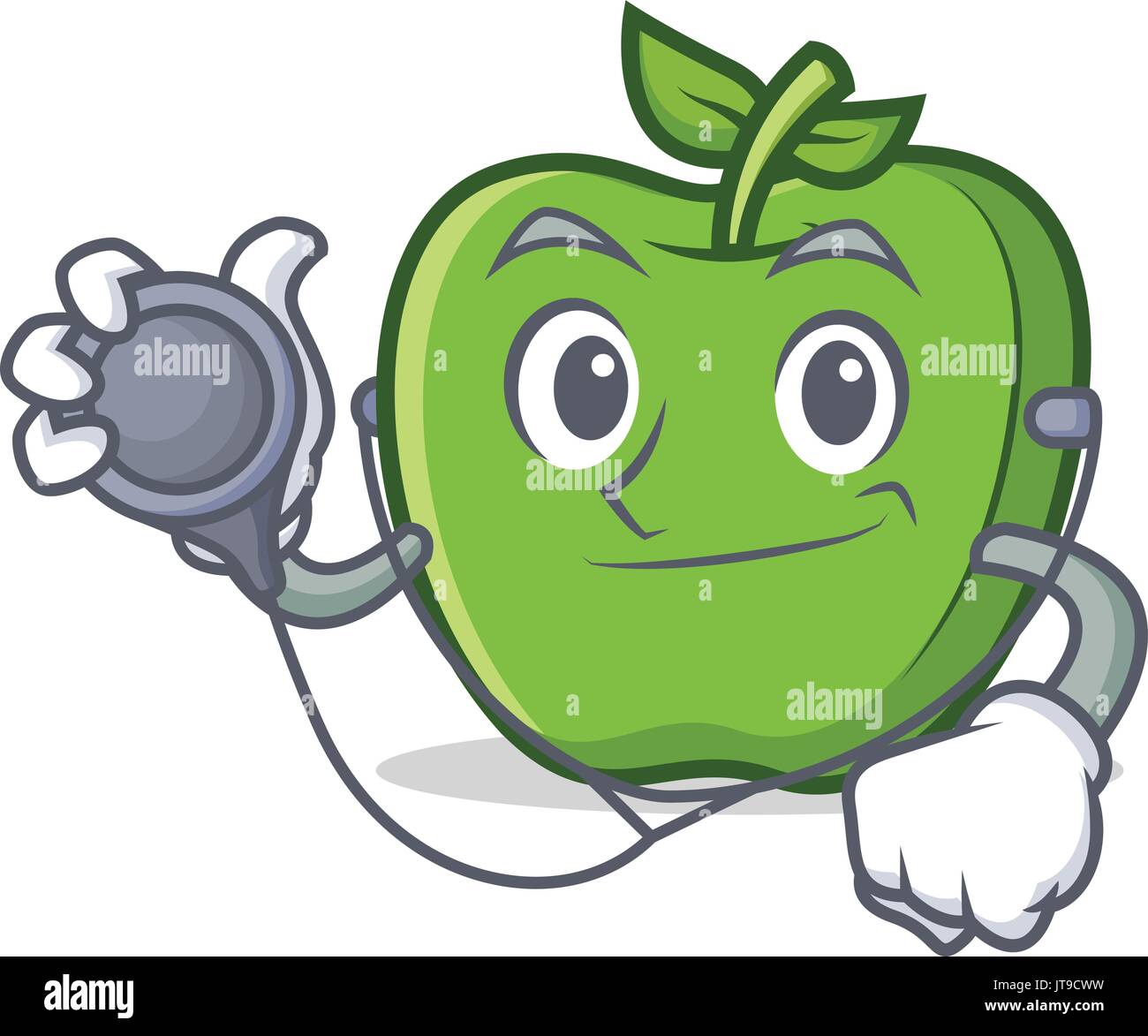 Doctor green apple character cartoon Stock Vector Image & Art - Alamy