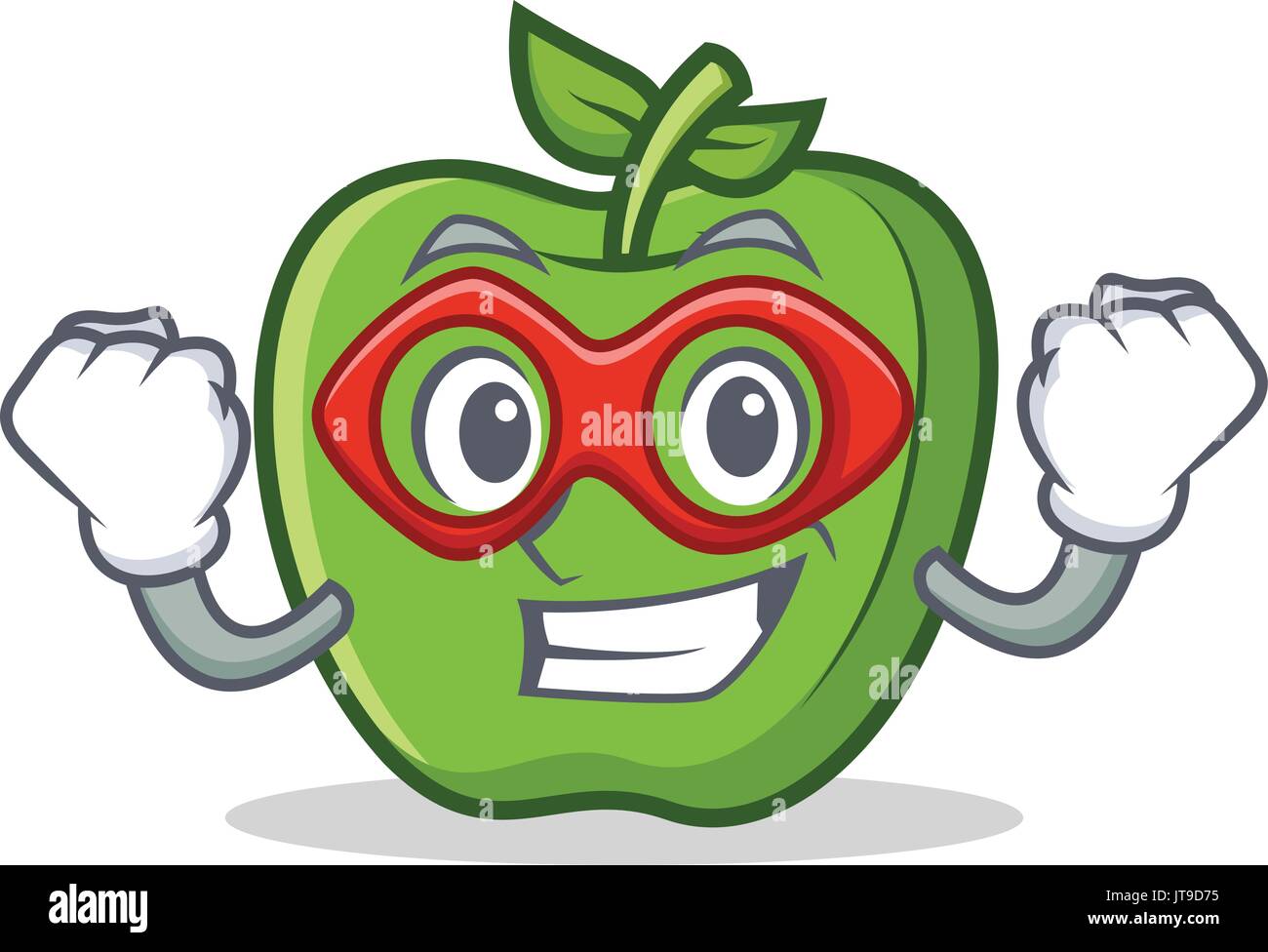Super hero green apple character cartoon Stock Vector Image & Art - Alamy