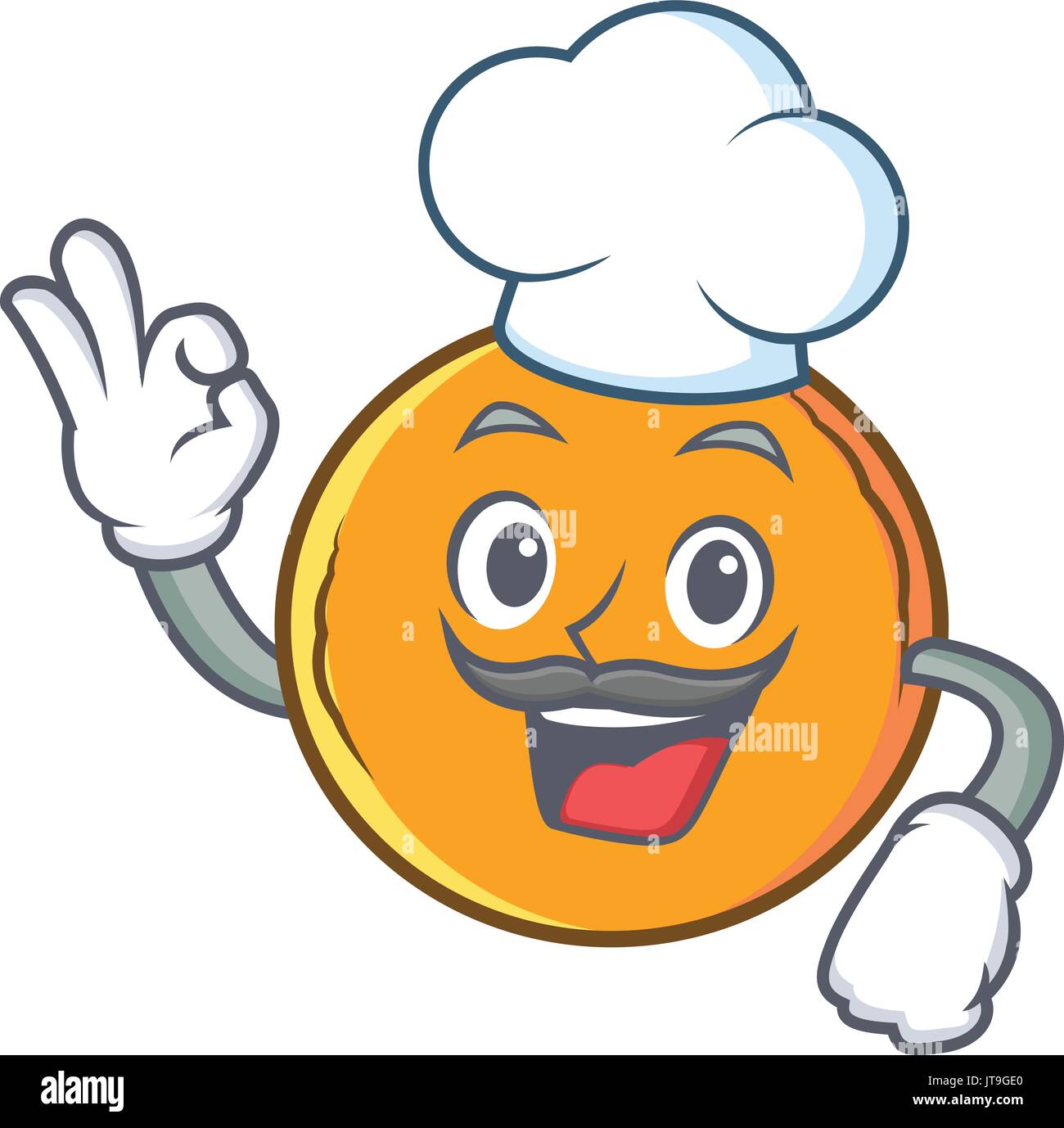 Chef orange fruit cartoon character Stock Vector Image & Art - Alamy