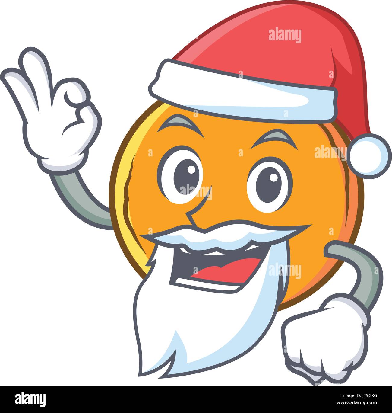 Santa orange fruit cartoon character Stock Vector Image & Art - Alamy