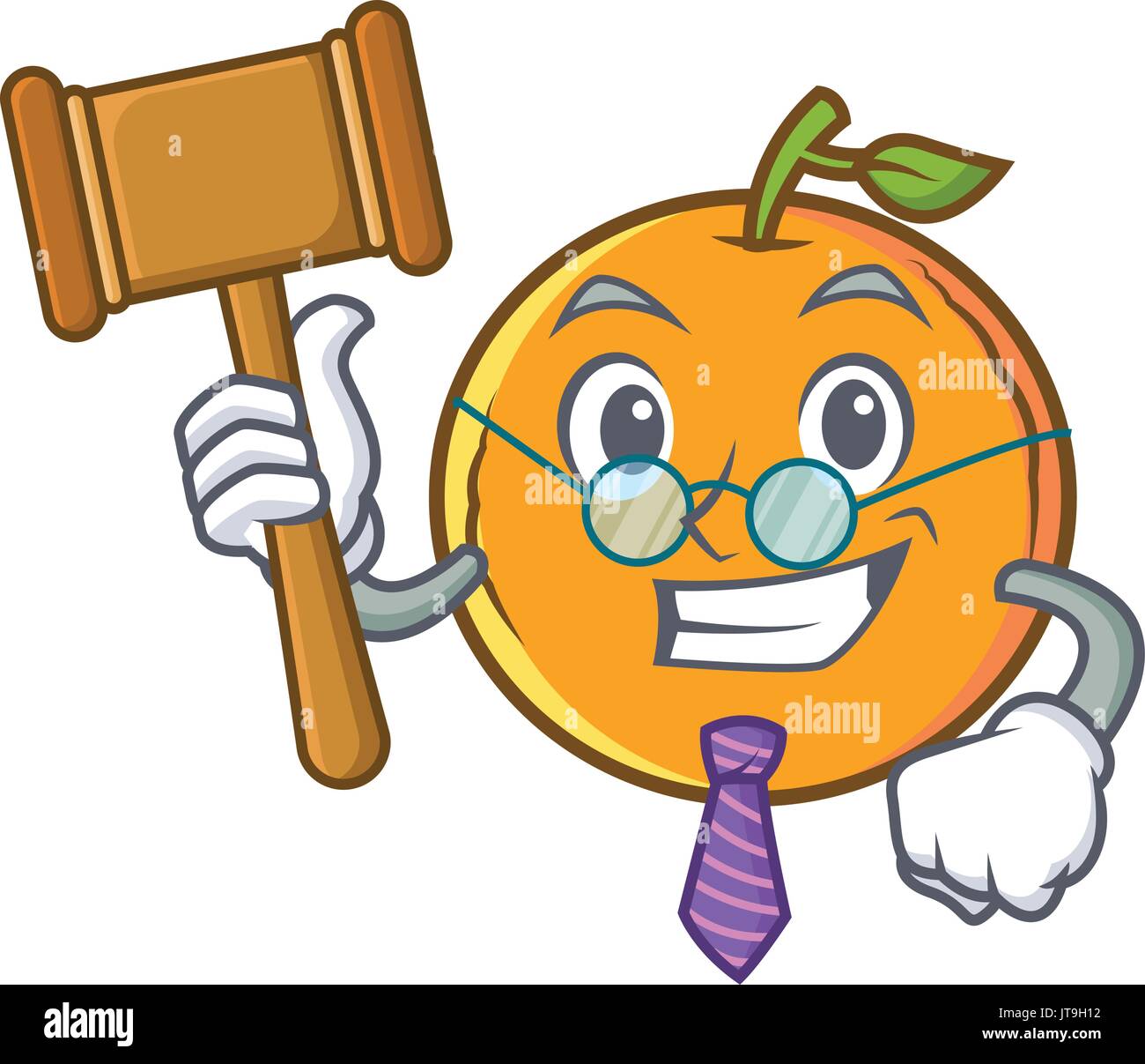 Judge orange fruit cartoon character Stock Vector Image & Art - Alamy