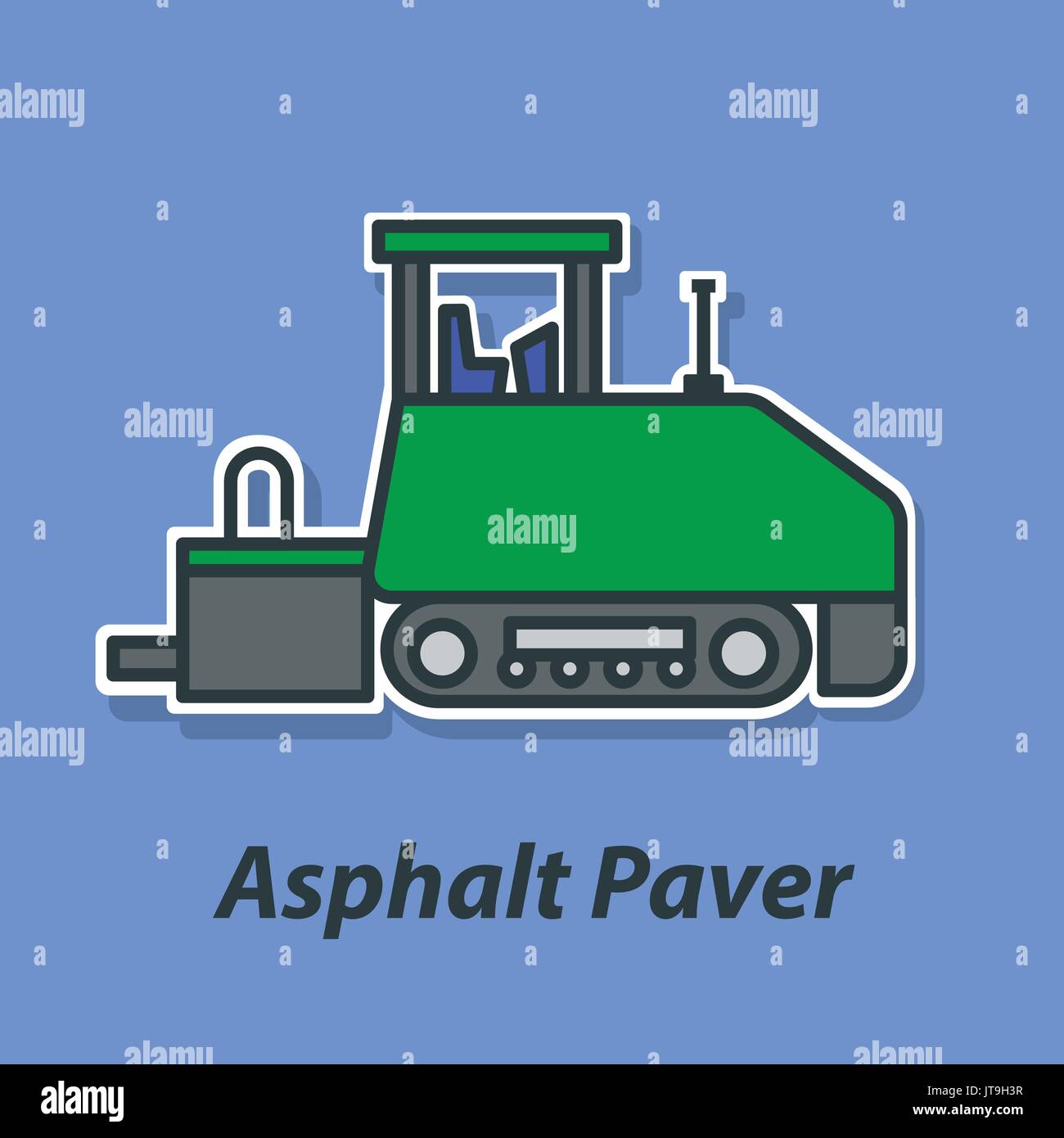 Asphalt Paver color flat icon Stock Vector Image & Art - Alamy