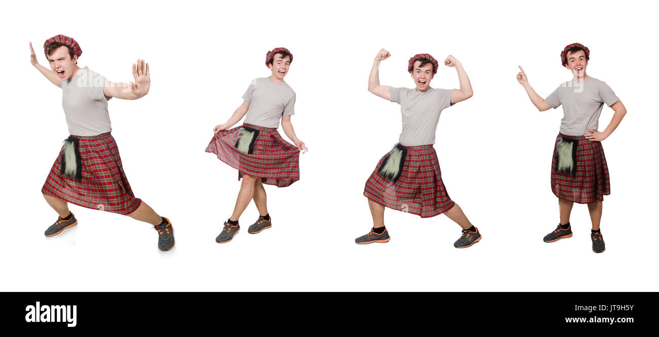 Funny scotsman isolated on white Stock Photo - Alamy