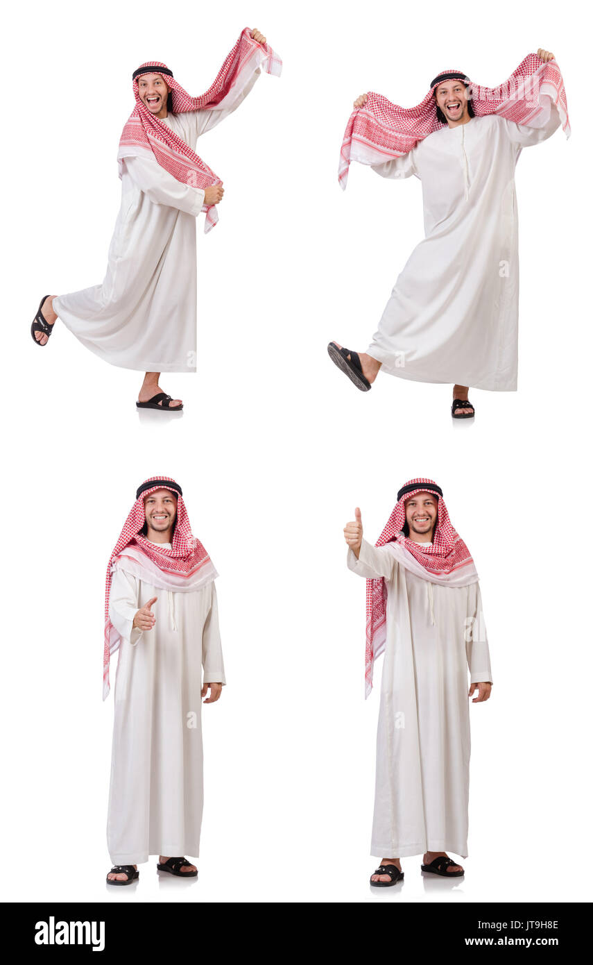 Arab man isolated on white background Stock Photo - Alamy