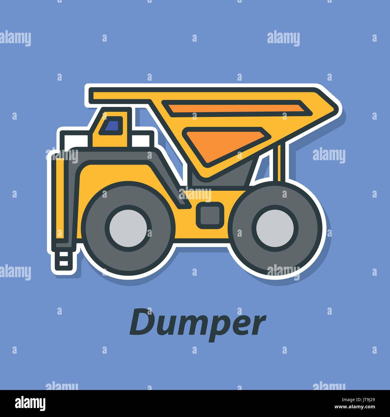 Dumper truck construction site Stock Vector Images - Alamy