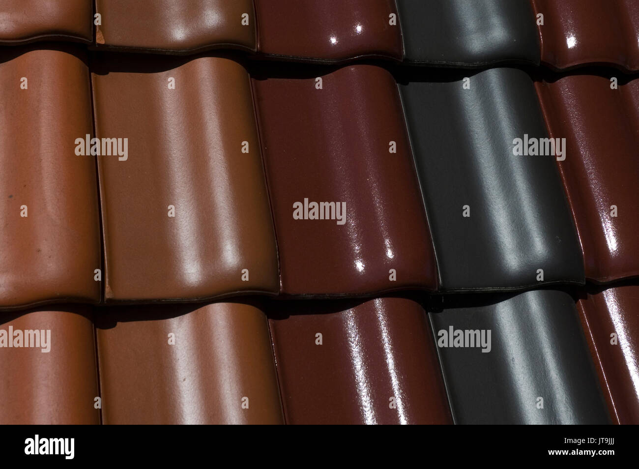 roof tiles in different colours Stock Photo - Alamy