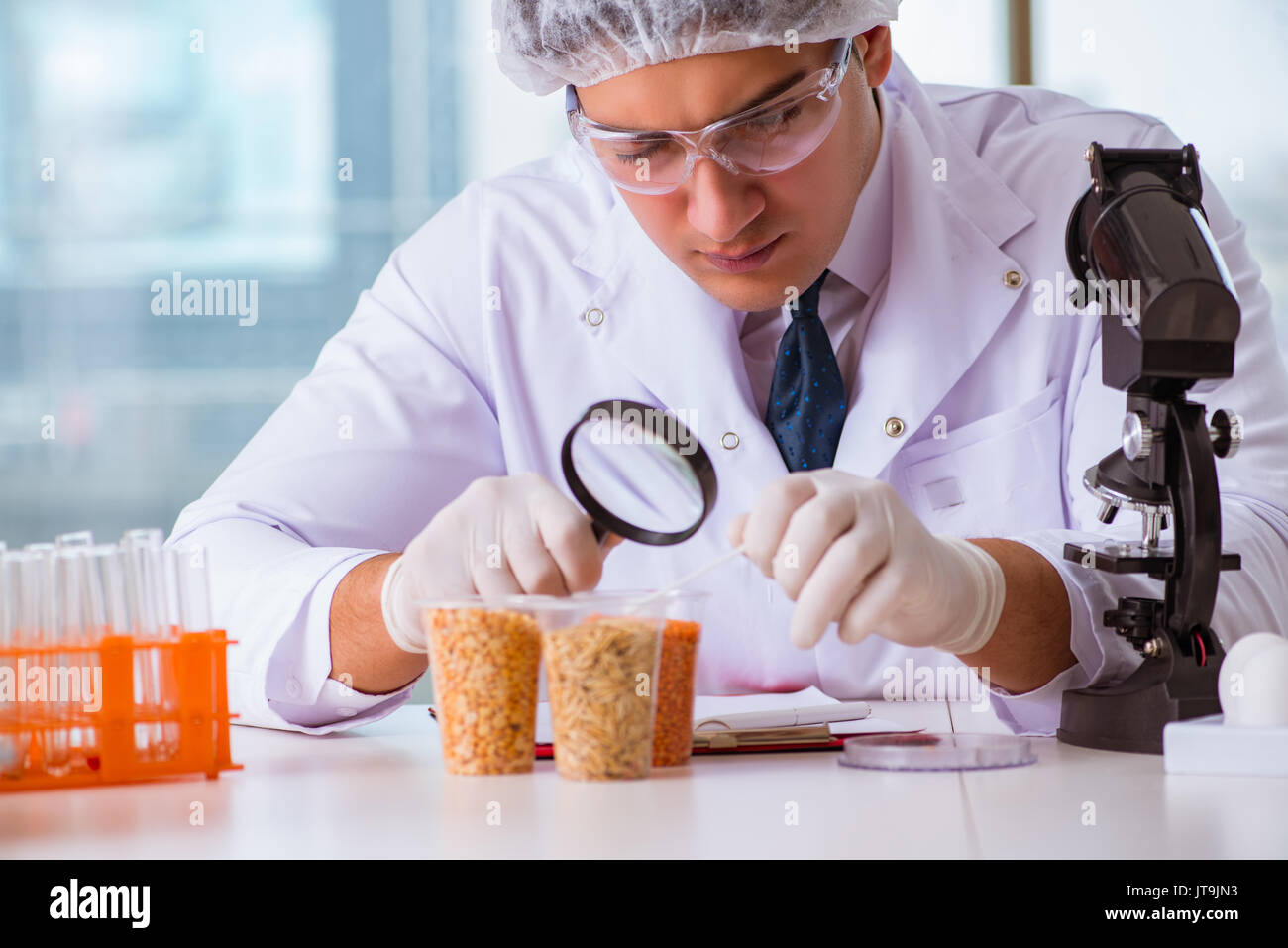 Nutrition expert testing food products in lab Stock Photo - Alamy