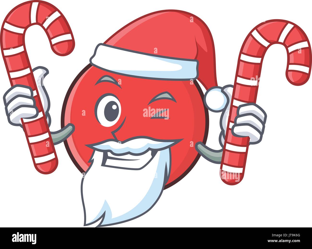Santa bowling ball character cartoon with candy Stock Vector Image ...