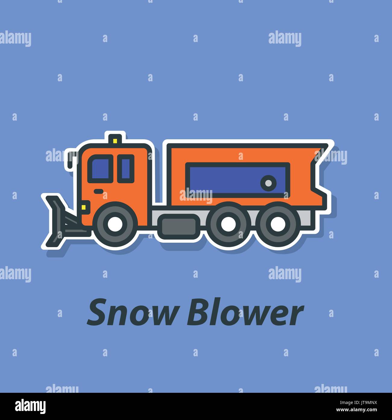 Snow blower color flat icon Stock Vector Image & Art - Alamy