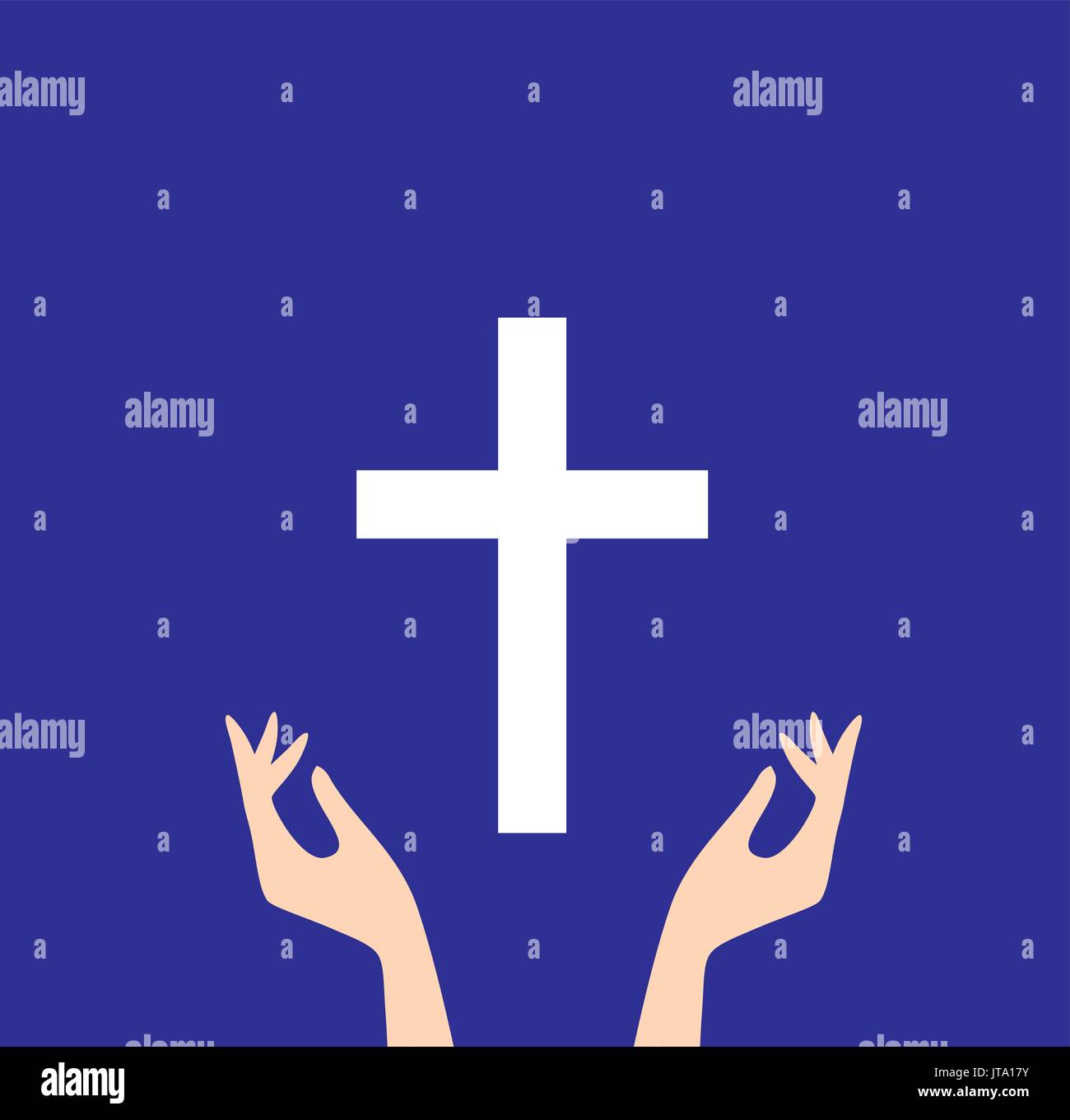 Praying hands Stock Vector Images - Alamy