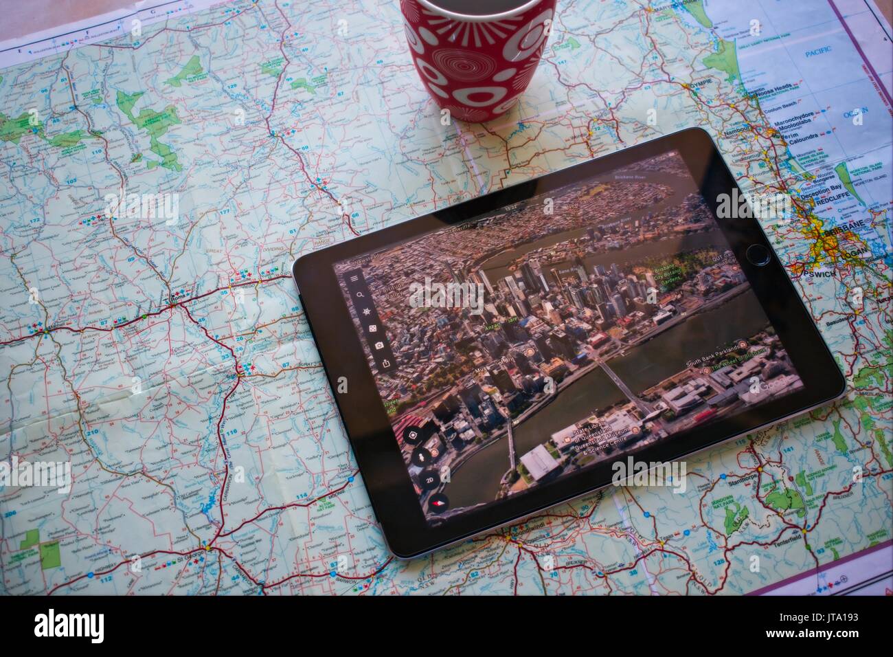 Geography map ipad hi-res stock photography and images - Alamy
