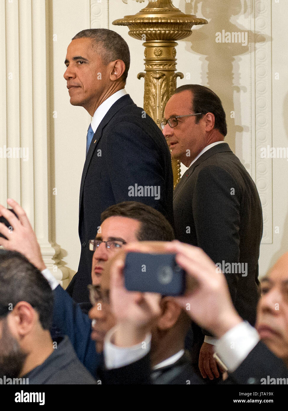 United States President Barack Obama, left, and President Francois ...