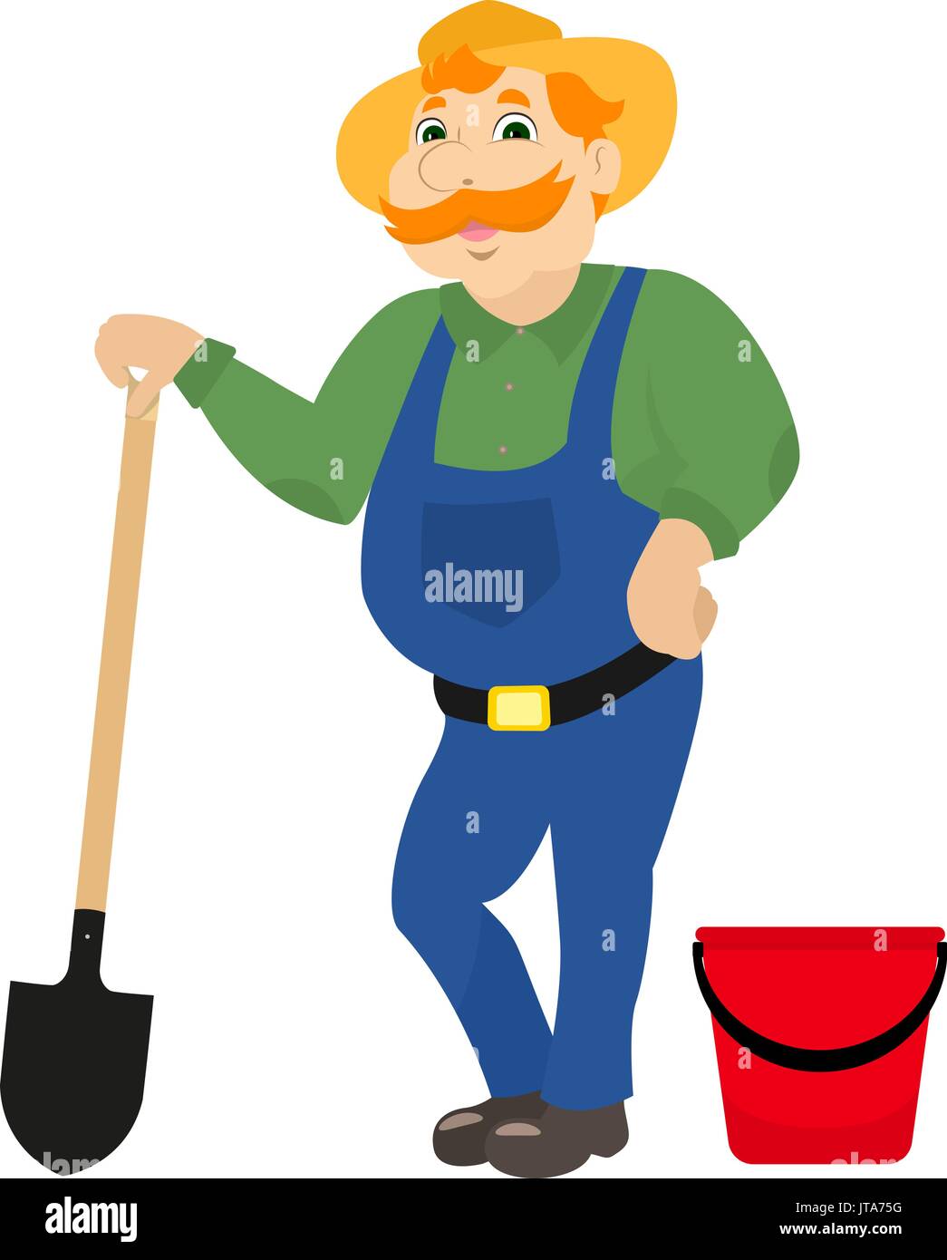 Rural man farm standing Stock Vector Images - Alamy