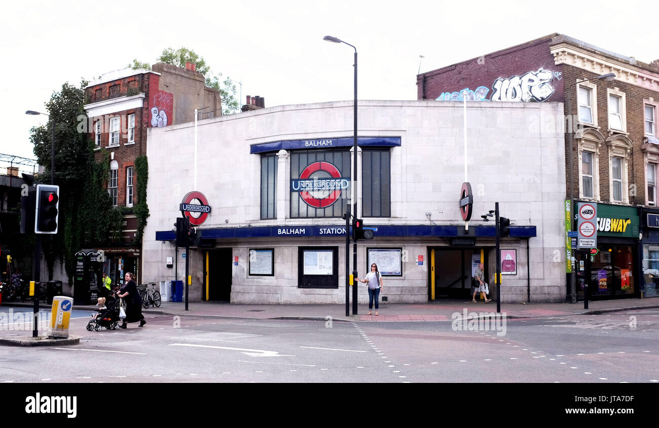 London UK - Balham Underground tube station in South London Stock Photo ...