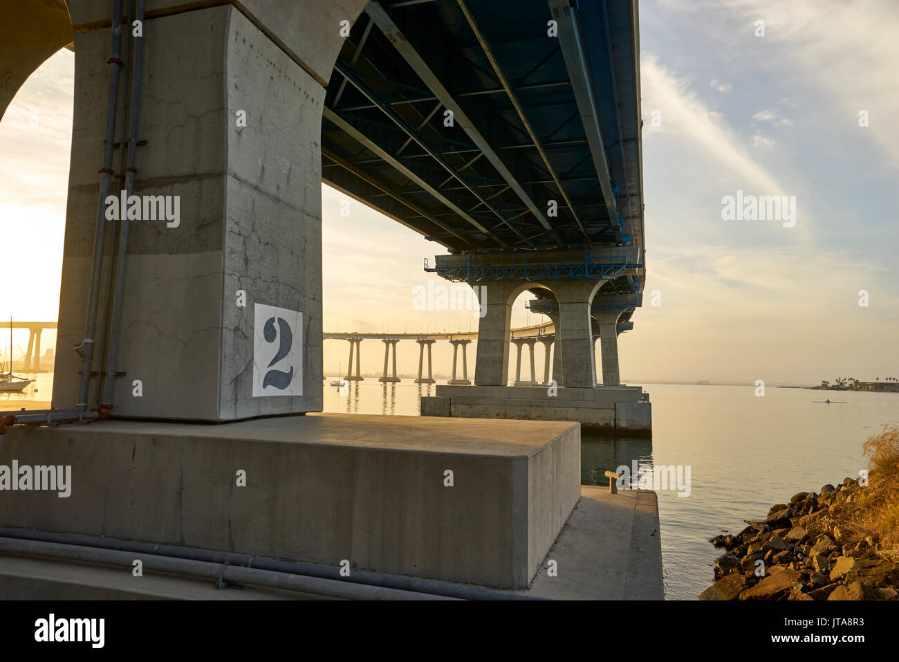 underneath the landmark bridge from Coronado Island to San Diego ...