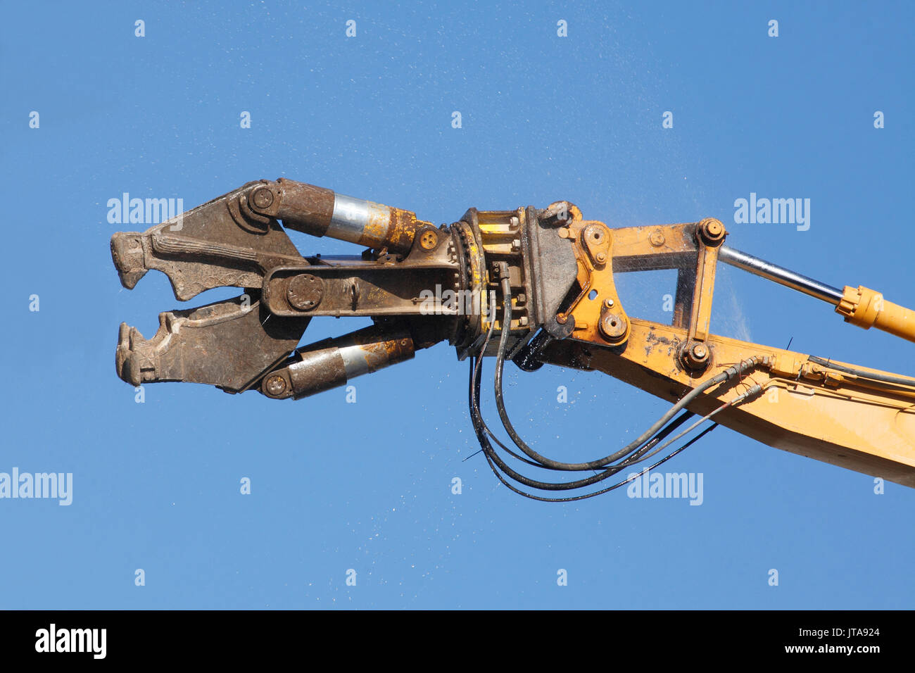 Demolition excavator hi-res stock photography and images - Alamy